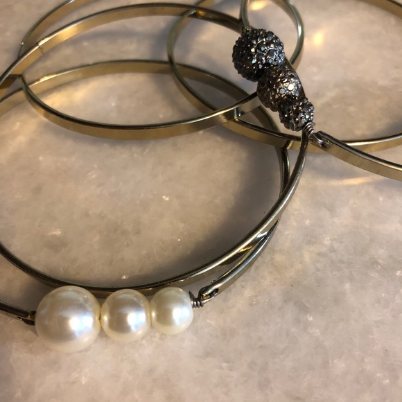 Jessica Simpson | Jewelry | Yellow Gold Bangles Bracelet Set | Poshmark